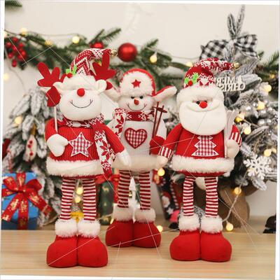 Christmas cartoon knitted stretchable doll window props