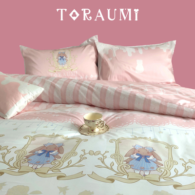 甜点兔60S纯棉贡缎床上四件套