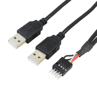 多媚USB转杜邦一分二公母转换线