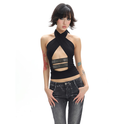 DOLOMEDES原创设计黑色背心吊带