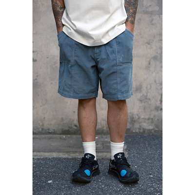17205｜n.80「FADED CORDUROY EASY SHORTS」染色水洗灯芯绒短裤