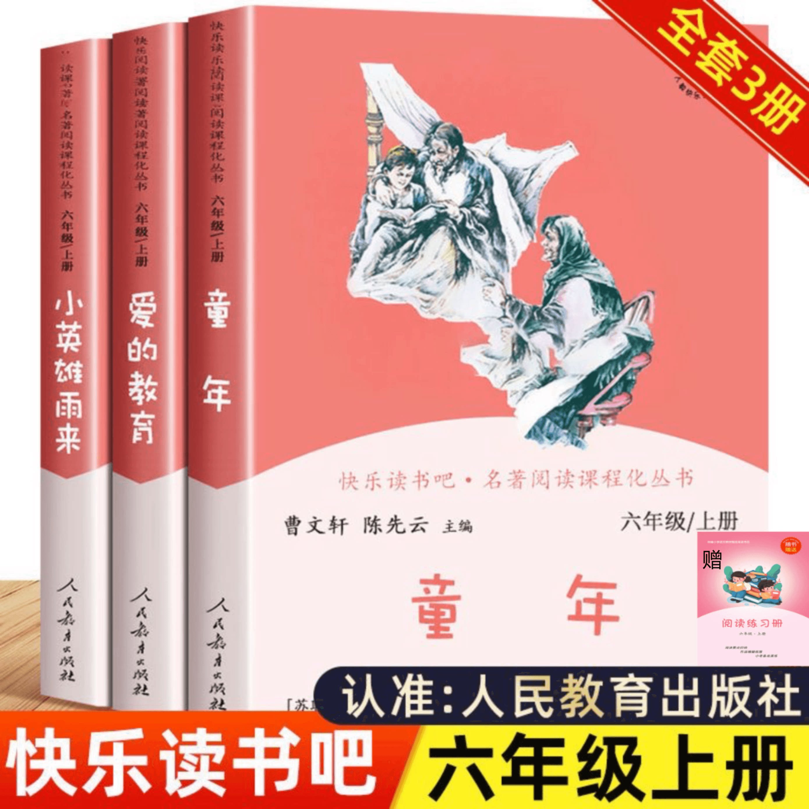 正版六年级上册快乐读书吧全套童年爱的教育小英雄雨来暑假老师推荐必读课外书读物书籍人民教育出版社