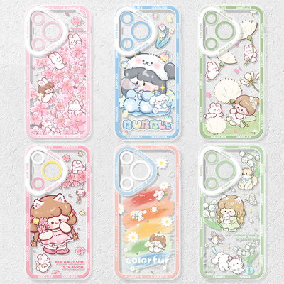 春季花朵适用华为mate60pro手机壳pura70透明mate70新款mate40epro保护套P40pro+的mete50e软P60小米15米14