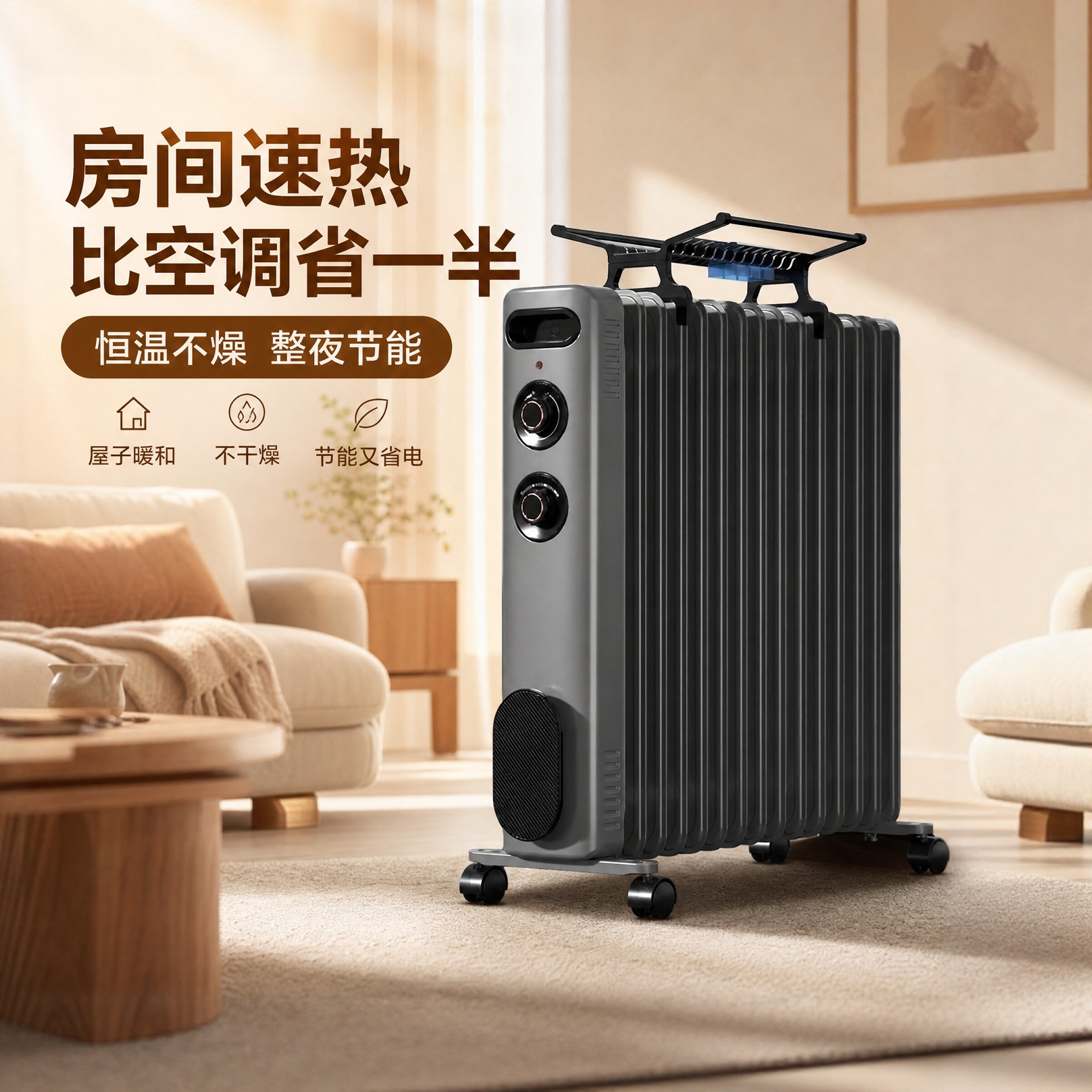 油汀取暖器家用节能省电电暖气片室内速热电暖器电热油酊烤火炉