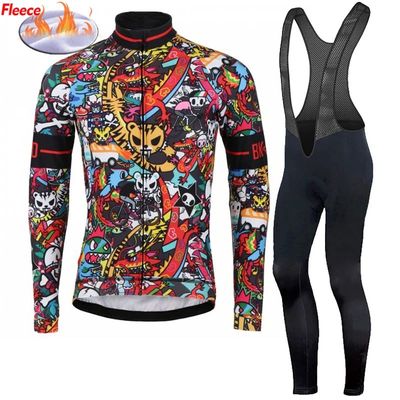 Tokidoki-Conjunto de ropa térmica de invierno para ciclismo