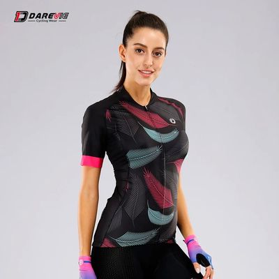 DAREVIE-camiseta de ciclismo para mujer, Jersey de manga cor