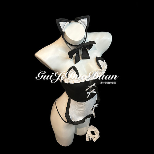 【Gj诡计「猫咪女仆」性感cos制服角色扮演qqny猫女郎女佣黑丝套装】选购介绍 - 轻舟网好货推荐