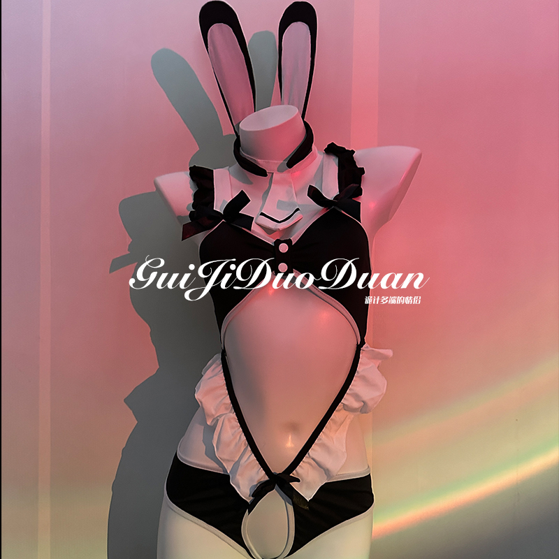 Gj诡计「纯欲兔女郎」cos诱惑服装性感内衣连体衣qqny女制服套装_虎窝淘