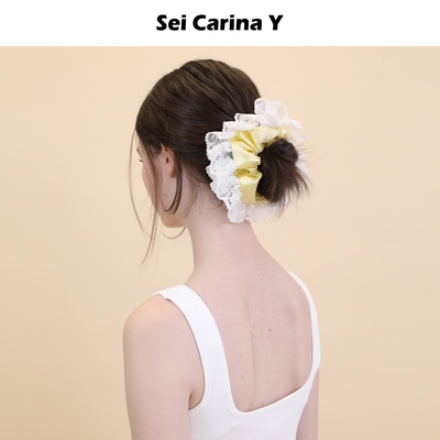 SeiCarinaY蕾丝花边真丝发圈