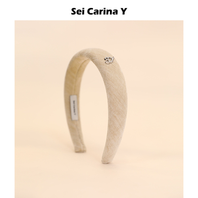 SeiCarinaY浅杏肌理厚发箍