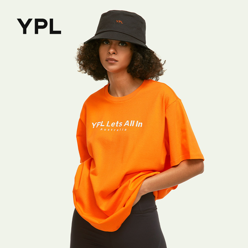 ypl情侣字母T恤女士宽松圆领简约休闲运动跑步上衣短袖夏季新款_虎窝淘