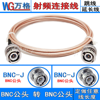 BNC公头转BNC公对公跳线转接线同轴线线缆BNC-JJ延长线射频连接线