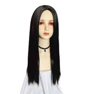 亚当斯一家妈妈黑色中分长直假发