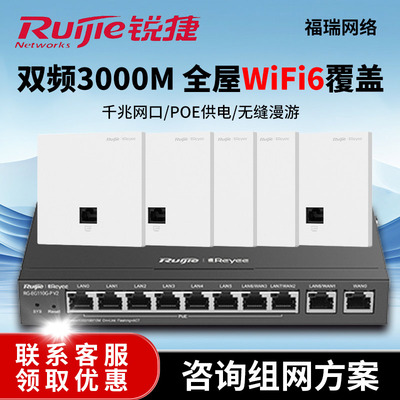 锐捷睿易 锐捷ap面板千兆wifi6面板全屋wifi覆盖acap组网