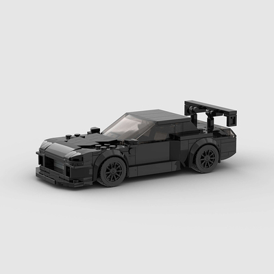 国产小颗粒塑料积木马自达RX7 FD Tuned赛车创意模型儿童益智玩具