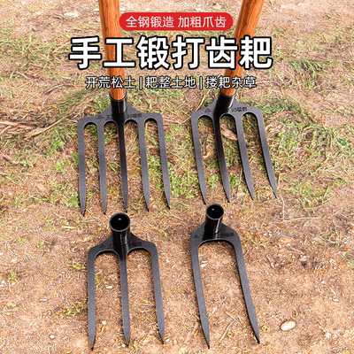 新款特厚五齿耙子松土开荒翻地耙