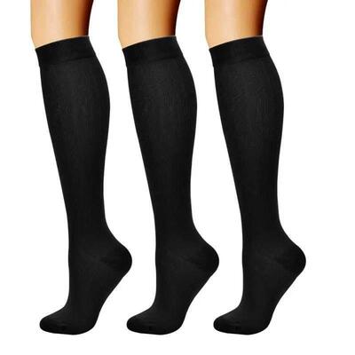 G 60218 Solid calf sport compression socks纯色小腿运动压力