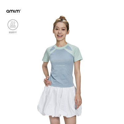 AMLM户外速干插肩短袖圆领