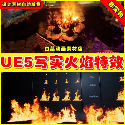 UE5 Ultimate Fire Pack Vol 1 写实火焰爆炸粒子燃烧特效5.0