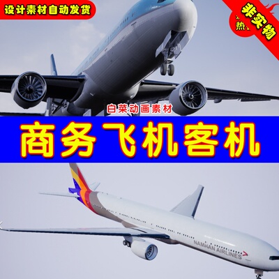 UE4客机UE5大型商务飞机 Commercial Long-Range Aircraft