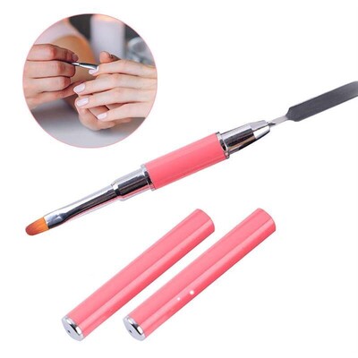 2-In-1 Double-Ended Nail Pen Poly Nail Gel Brush Picker Mult