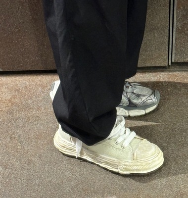 Mihara MMY溶解鞋2026新款厚底帆布板鞋情侣款休闲鞋增高运动鞋皮