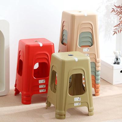 47cm塑料凳子家用加厚大人餐桌椅子可叠放防滑高凳茶几矮凳30公分