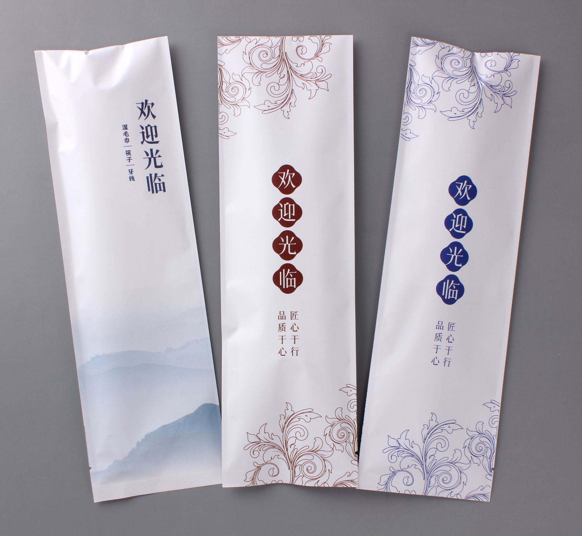 一次性筷子三件套 饭店家用商用筷子湿毛巾牙线 一百套(双)/件
