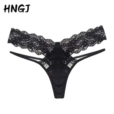 Panties For Women Plus Size Floral Lace Mesh Panties Low Ris