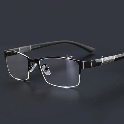 Myopia Glasses Anti-blue Business Half-frame Finished Leisur
