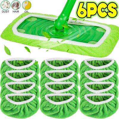 Sweeper Wet & Dry Cleaning Cloths Reusable Microfiber Mop Pa