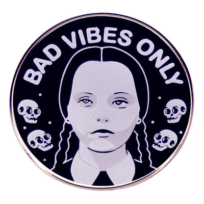 Wednesday Addams亚当斯一家胸针动漫星期三别针金属合金徽章配饰