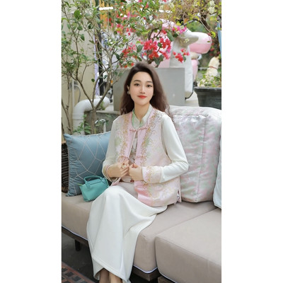 新中式时尚百搭气质国风马甲6292