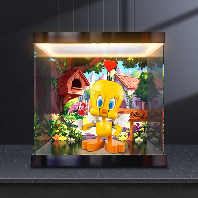 适用于 40824甜心崔弟拼接积木模型防尘罩亚克力灯箱款收纳盒