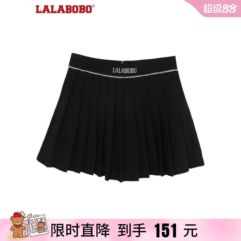 LALABOBO春夏新款辣妹高腰显瘦百褶短裙半身裙女LBCB-WXZQ16