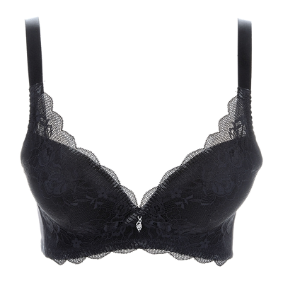 性感蕾丝深v一体成型无钢圈文胸
