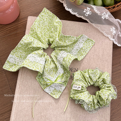 森系碎花小清新方巾发饰头绳