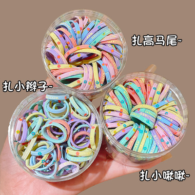 儿童彩色小皮筋女扎头发圈高弹力