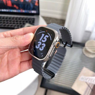 新款海洋磁吸适用于苹果手表运动户外硅胶腕带applewatch海洋表带