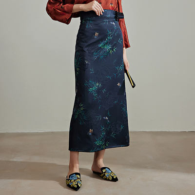 陌遇原创2025年春夏新款汉元素改良宋代两片式包臀裙新中式半身裙