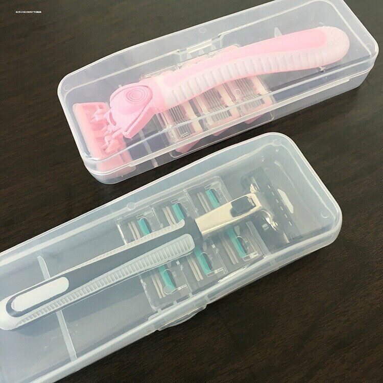 手动剃须刀收纳盒吉列尼通用刀架盒子便携旅行盒老式刮胡刀收纳包