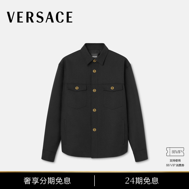 【24期免息】VERSACE/范思哲 男士羊毛骑兵夹克外套
