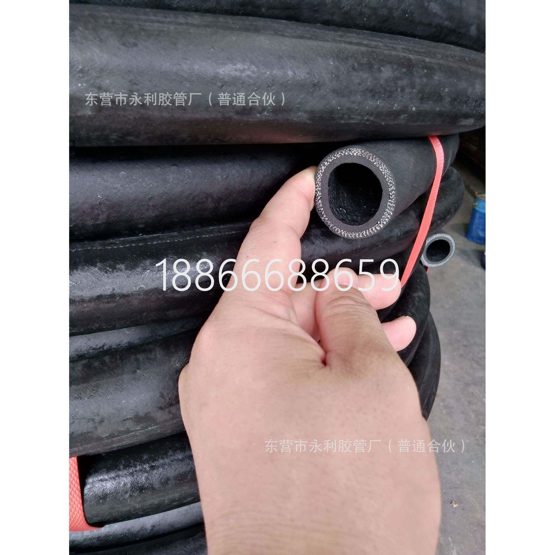 穿线管高压防爆耐压耐磨喷砂管光面夹布橡胶管黑色橡胶输水管
