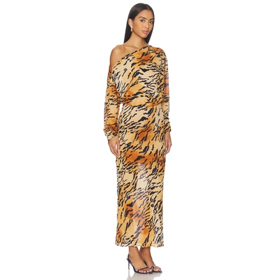 [春季新品]Never Fully Dressed TIGER 裙子 棕色REVOLVE小众