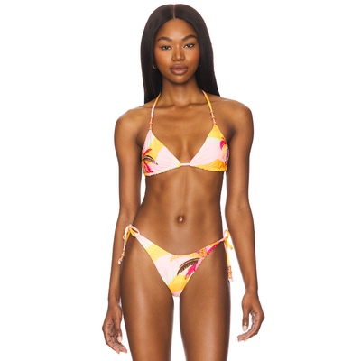 Maaji PARADISO WAVES BALMY BIKINI 上装 粉色REVOLVE小众新款