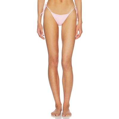 Frankies Bikinis辣妹风粉色绑带低腰比基尼内裤海边度假REVOLVE