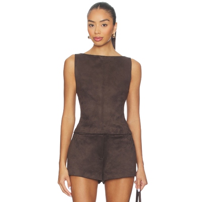 [春季新品]Tularosa IRENE 上装棕色y2k辣妹风REVOLVE小众新款