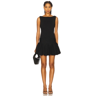 [春季新品]retrofete AUDRINA 针织裙子 黑色性感礼服 REVOLVE