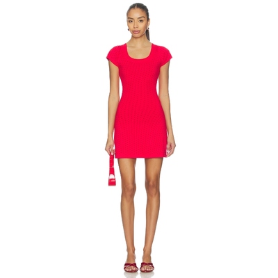 Frankies Bikinis ELIZA CLOUD KNIT MINI 裙子 红色REVOLVE小众