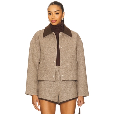 Line & Dot INGRID 夹克 棕色 美式休闲风REVOLVE小众新款